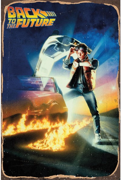Marple's Back To The Future Ahşap Rustik Poster Marple's Back To The Future Ahşap Rustik Poster