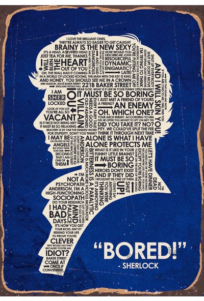 Marple's Sherlock Retro Vintage Ahşap Poster