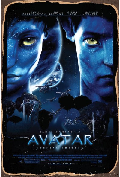 Marple's Avatar Film Ahşap Rustik Poster Marple's Avatar Film Ahşap Rustik Poster