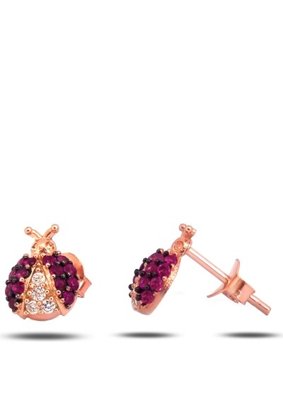 Parmas Design Uğur Böceği 925 Ayar Gümüş Çocuk Küpe