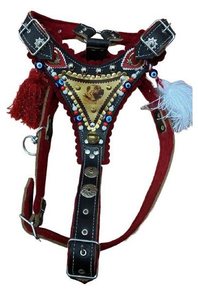 Sürmeli Tasma Gladyatör Göğüsten Deri Kangal Tasması