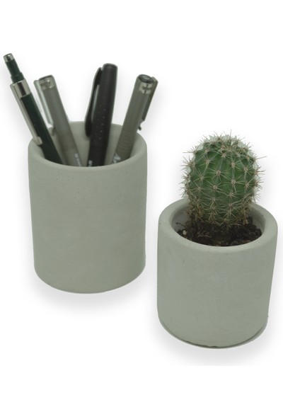 Aiwe Design 2'li Gri Beton Saksı Saksı 1006 Aiwe Design 2'li Gri Beton Saksı Saksı 1006