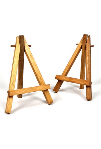 Binbirreyon Ahşap Mini Fotoğraf Şövalesi 2 Adet Çerçeve Tutucu 12,7cm BK007