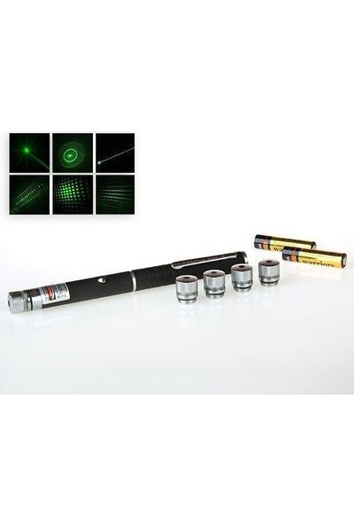 Biomak Yeşil Lazer Pointer 50 Mw 15 Km Etkili 5 Başlıklı Biomak Yeşil Lazer Pointer 50 Mw 15 Km Etkili 5 Başlıklı