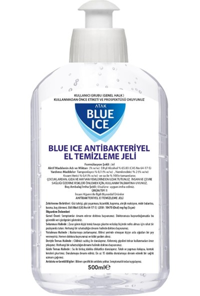 Blue Ice Blue Ice Antibakteriyel El Temizleme Jeli 500 ml Antibakteriyel Jel