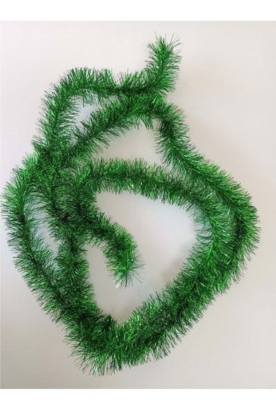 Organizasyon Pazarı 2 mt Koyu Yeşil Renk Yılbaşı Süsü Ince Sim Yılbaşı Simi