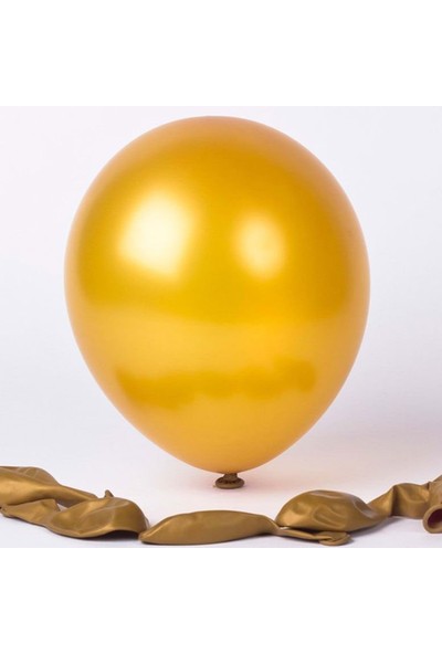 Organizasyon Pazarı 12 Inç Metalik Gold Renk Dekorasyon Balonu 10LU Paket Organizasyon Pazarı 12 Inç Metalik Gold Renk Dekorasyon Balonu 10LU Paket