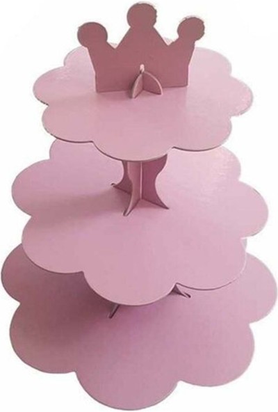 Organizasyon Pazarı Cupcake Standı Pembe Renkli Kek Standı 3 Katlı Organizasyon Pazarı Cupcake Standı Pembe Renkli Kek Standı 3 Katlı