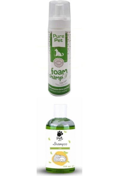 Pure Pet Lime Limon Kedi & Köpek Şampuanı Seti 250+225 ml