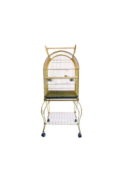 Birdlife H01-G Sehpalı Papağan Kafesi Pirinç 51X51X127CM Birdlife H01-G Sehpalı Papağan Kafesi Pirinç 51X51X127CM