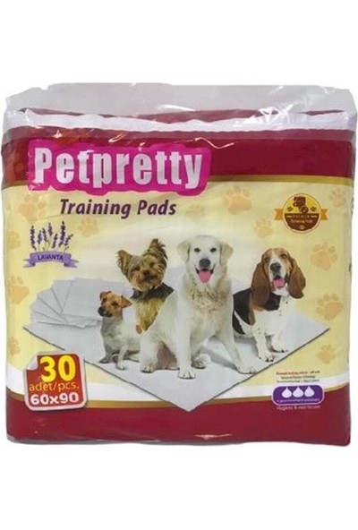 Pet Pretty Köpek Tuvalet Eğitimi Çiş Pedi Lavantalı 60X90 cm 30 Adet Pet Pretty Köpek Tuvalet Eğitimi Çiş Pedi Lavantalı 60X90 cm 30 Adet