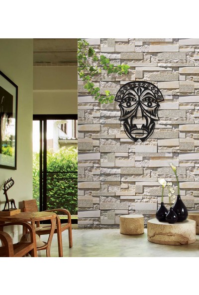 Darkstil Afrika Maskesi Metal Duvar Tablosu Duvar Dekoru Metal Duvar Süsü