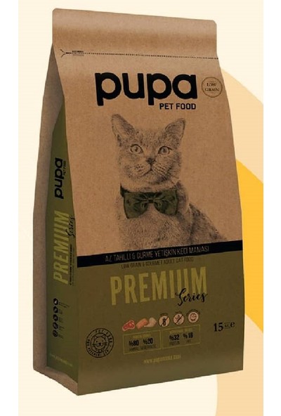 Pupa Az Tahıllı & Gurme Yetişkin Kedi Maması Pupa Az Tahıllı & Gurme Yetişkin Kedi Maması