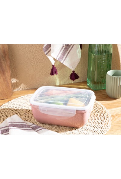 English Home Stella Plastik Dikdörtgen Saklama Kabı 1400 ml Koyu Pembe English Home Stella Plastik Dikdörtgen Saklama Kabı 1400 ml Koyu Pembe