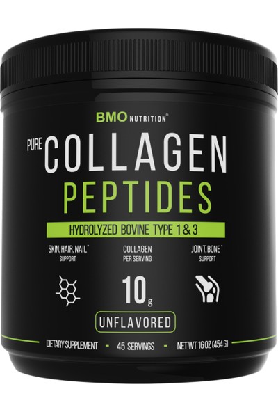 BMO Nutrition Pure Collagen Peptides 10.000 Saf Hidrolize Kolajen Tozu BMO Nutrition Pure Collagen Peptides 10.000 Saf Hidrolize Kolajen Tozu
