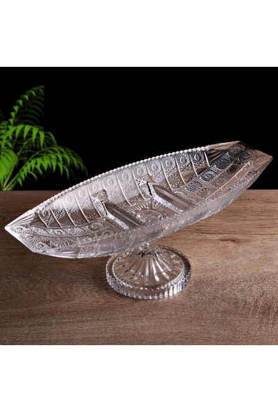 Wosso Kristal Kesme Oval Formda, Üç Bölmeli Kaideli Gondol Wosso Kristal Kesme Oval Formda, Üç Bölmeli Kaideli Gondol