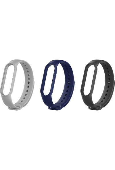 Kyver Xiaomi Mi Band 5 ve 6 Uyumlu Silikon Kordon 3'lü Set 1