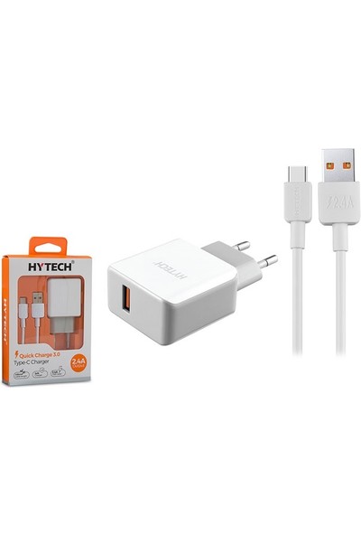 Hytech HY-XE35 Qc3.0 2.4A Type-C Kablo Hızlı Şarj Hytech HY-XE35 Qc3.0 2.4A Type-C Kablo Hızlı Şarj
