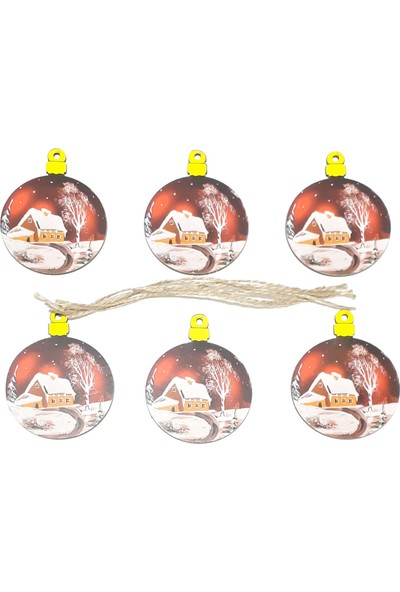 Funworld Yılbaşı Yeni Yıl Süsü Çam Ağacı Top Süs Ahşap 9 cm 6'lı Funworld Yılbaşı Yeni Yıl Süsü Çam Ağacı Top Süs Ahşap 9 cm 6'lı