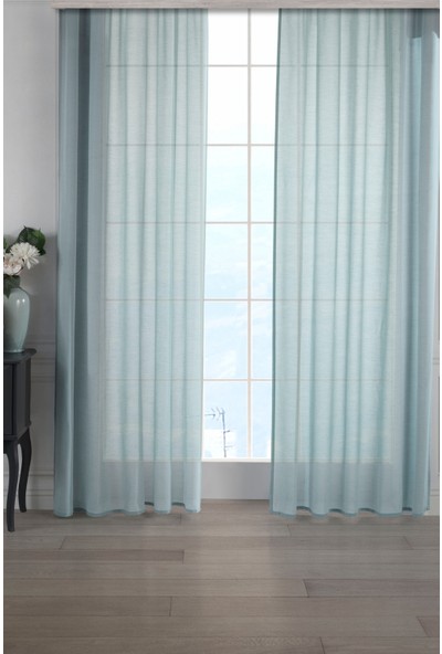 Fushia Çift Kanat Tül Perde Ütü Istemez Sık Pileli