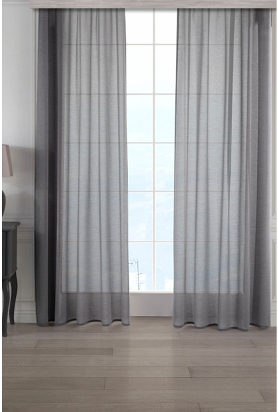 Fushia Çift Kanat Tül Perde Ütü Istemez Sık Pileli