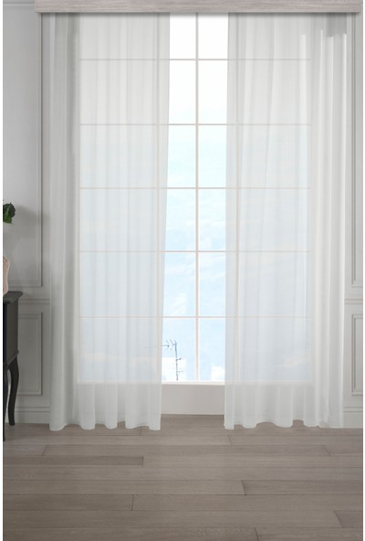 Fushia Çift Kanat Tül Perde Ütü Istemez Sık Pileli