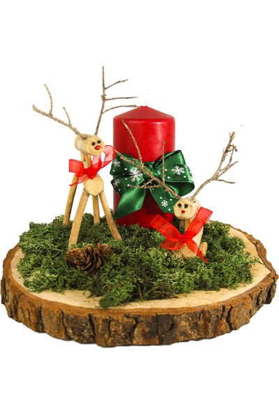 Anadolu İzleri Yılbaşı Ahşap Tablalı Mumluk