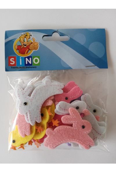 Sino Sino Sticker Keçe Tavşan Civciv 24 Adet Sino Sino Sticker Keçe Tavşan Civciv 24 Adet