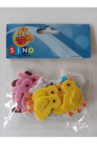Sino Sino Sticker Keçe Tavşan Civciv 12 Adet Sino Sino Sticker Keçe Tavşan Civciv 12 Adet