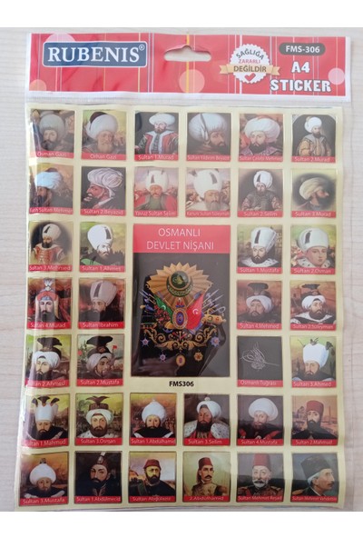 Rubenis Rubenis Sticker Osmanlı Padişahları Rubenis Rubenis Sticker Osmanlı Padişahları