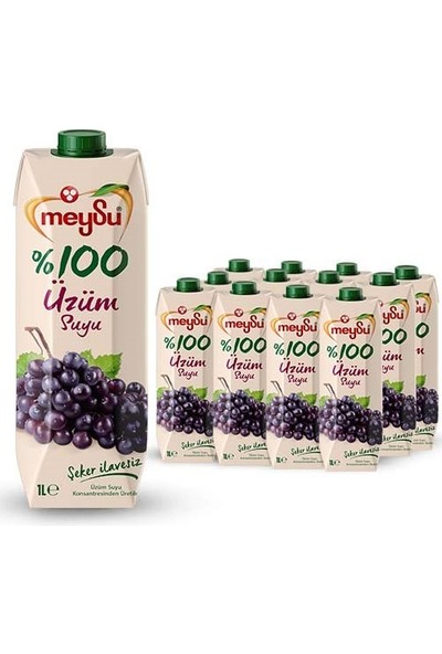 Meysu Meyve Suyu Üzüm Suyu 12 x 1 lt Meysu Meyve Suyu Üzüm Suyu 12 x 1 lt