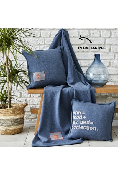 Karaca Home Softy Comfort Tv Battaniyesi Indigo 130 x 170 cm