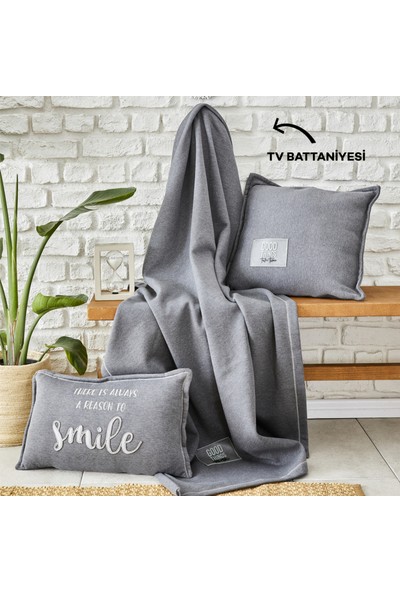 Karaca Home Softy Comfort Tv Battaniyesi Gri 130 x 170 cm
