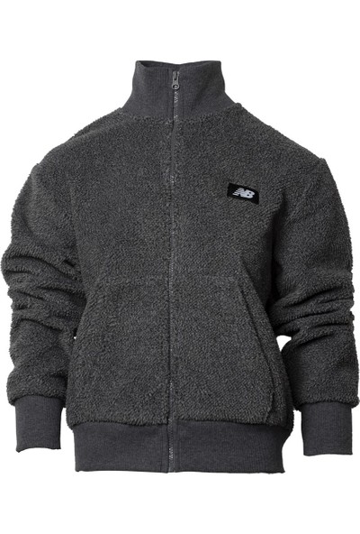 New Balance Nb Sherpa Jacket Kadın Gri Polar Ceket - WTJ3012-CHC New Balance Nb Sherpa Jacket Kadın Gri Polar Ceket - WTJ3012-CHC