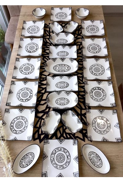 Venüs Home Kilim Desen 12 Kişilik 25 Parça Kahvaltı Takımı Venüs Home Kilim Desen 12 Kişilik 25 Parça Kahvaltı Takımı
