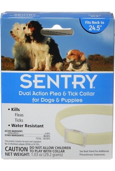 Sentry Yavru ve Yetişkin Köpek Pire ve Kene Dış Parazit Tasması 60 cm Sentry Yavru ve Yetişkin Köpek Pire ve Kene Dış Parazit Tasması 60 cm