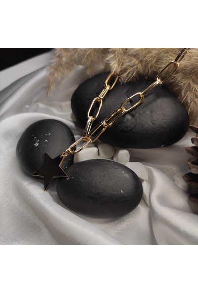 Swell Zincir Yıldız Gold Kolye