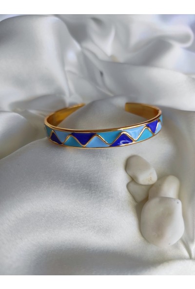 Swell Kelepçe Mavi 3 Renk Bileklik Swell Kelepçe Mavi 3 Renk Bileklik