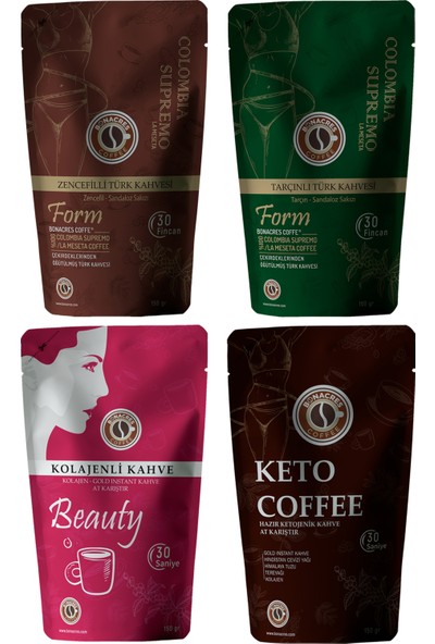 Bonacres Diyet - Keto - Kolajen Kahve Seti 4 Paket Bonacres Diyet - Keto - Kolajen Kahve Seti 4 Paket