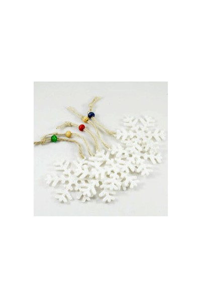 Hediyedebiz Kar Tanesi Çam Ağacı Süsü Boncuklu Keçe 5 Adet