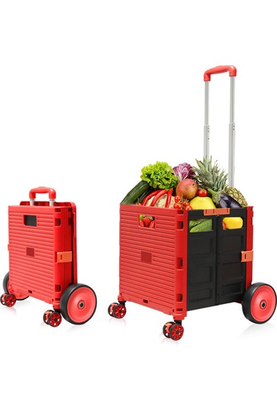 BALATLI Katlanabilir Portatif Alışveriş Market ve Pazar Taşıma Arabası 40 kg BALATLI Katlanabilir Portatif Alışveriş Market ve Pazar Taşıma Arabası 40 kg