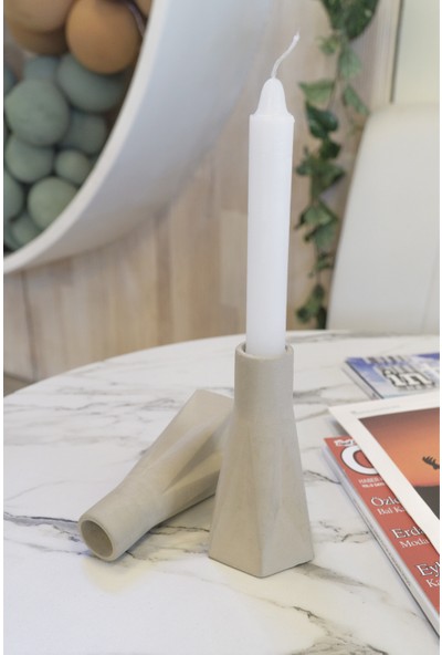 Aiwe Design 2'li Gri Beton Şamdanlık MUM1002 Aiwe Design 2'li Gri Beton Şamdanlık MUM1002