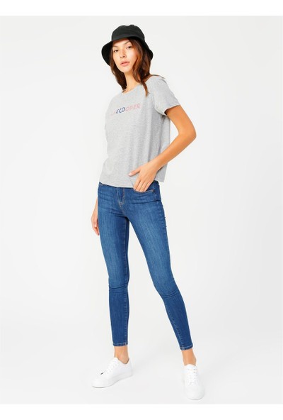 Lee Cooper Recycle Jamy Kadın Jean Skinny Highrise Fit Pantolon Agora Dark Lee Cooper Recycle Jamy Kadın Jean Skinny Highrise Fit Pantolon Agora Dark