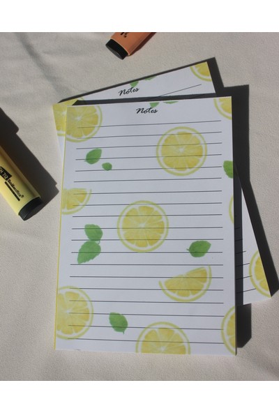 Rabaf Notes A5 Limon Desenli Çizgili Tasarım Bloknot Rabaf Notes A5 Limon Desenli Çizgili Tasarım Bloknot
