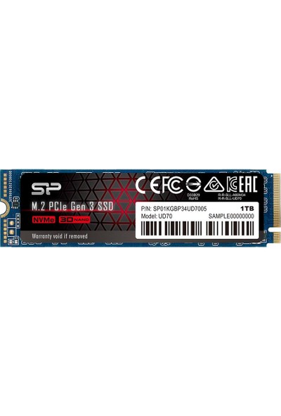 Silicon Power SP01KGBP34UD7005 1TB M.2 Nvme Pcıe GEN3X4 3400-3000MB/S SSD Silicon Power SP01KGBP34UD7005 1TB M.2 Nvme Pcıe GEN3X4 3400-3000MB/S SSD
