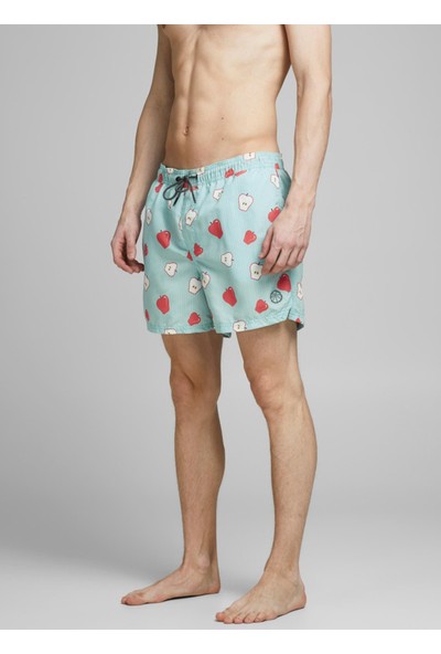 Jack & Jones %50 Geri Dönüştürülmüş Desen Detaylı Cepli Mavi Erkek Şort Jack & Jones %50 Geri Dönüştürülmüş Desen Detaylı Cepli Mavi Erkek Şort