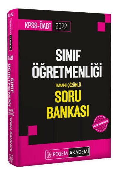 Pegem Akademi Yayıncılık 2022 KPSS ÖABT Sınıf Öğretmenliğ Soru Bankası