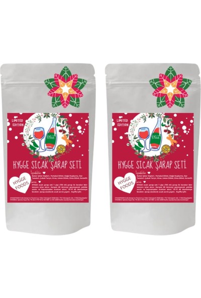 Hygge Foods Hygge Sıcak Şarap Hazırlama Seti Premium Meyve ve Baharat Karışım - Limited Edition - 2'li Paket - Mulled Wine Set - Yılbaşı Seti Hygge Foods Hygge Sıcak Şarap Hazırlama Seti Premium Meyve ve Baharat Karışım - Limited Edition - 2'li Paket - Mulled Wine Set - Yılbaşı Seti