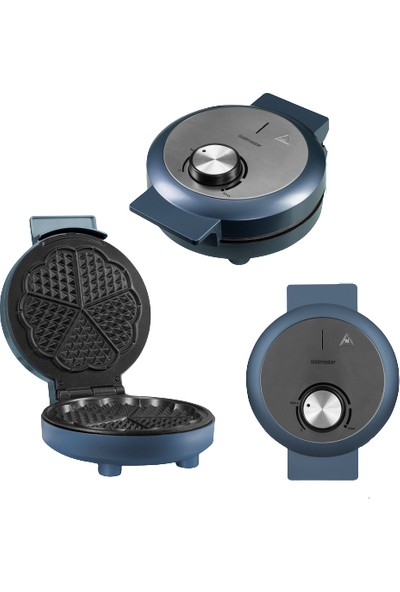 Goldmaster Bonbon 1000W Taşmayı Önleyen Derin Plakalı Isı Korumalı Waffle Makinesi Ege Mavisi Goldmaster Bonbon 1000W Taşmayı Önleyen Derin Plakalı Isı Korumalı Waffle Makinesi Ege Mavisi