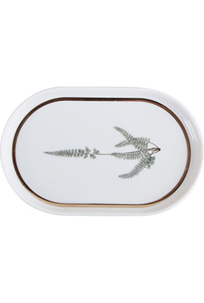 Porland Botanical Desen 1 Kayık Tabak 18 cm